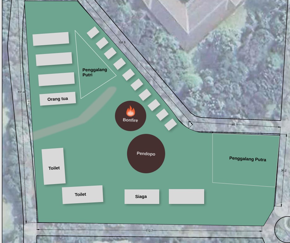 Campsite Map of Inagro - Buku Besar Charmed Scout Camp 2025